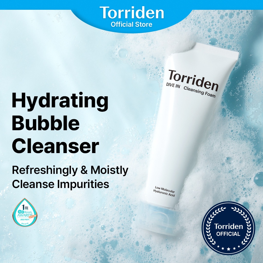 [Torriden Official] DIVE IN Low Molecular Hyaluronic Acid Foam Cleanser ...