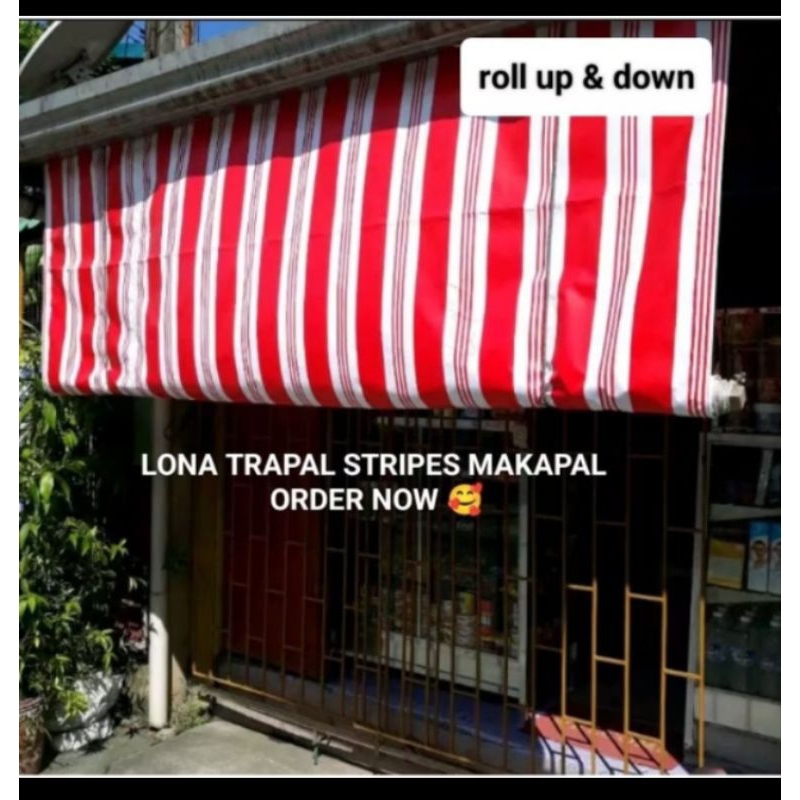 LONA TRAPAL STRIPES ROLL UP AND DOWN MKAPAL | Shopee Philippines