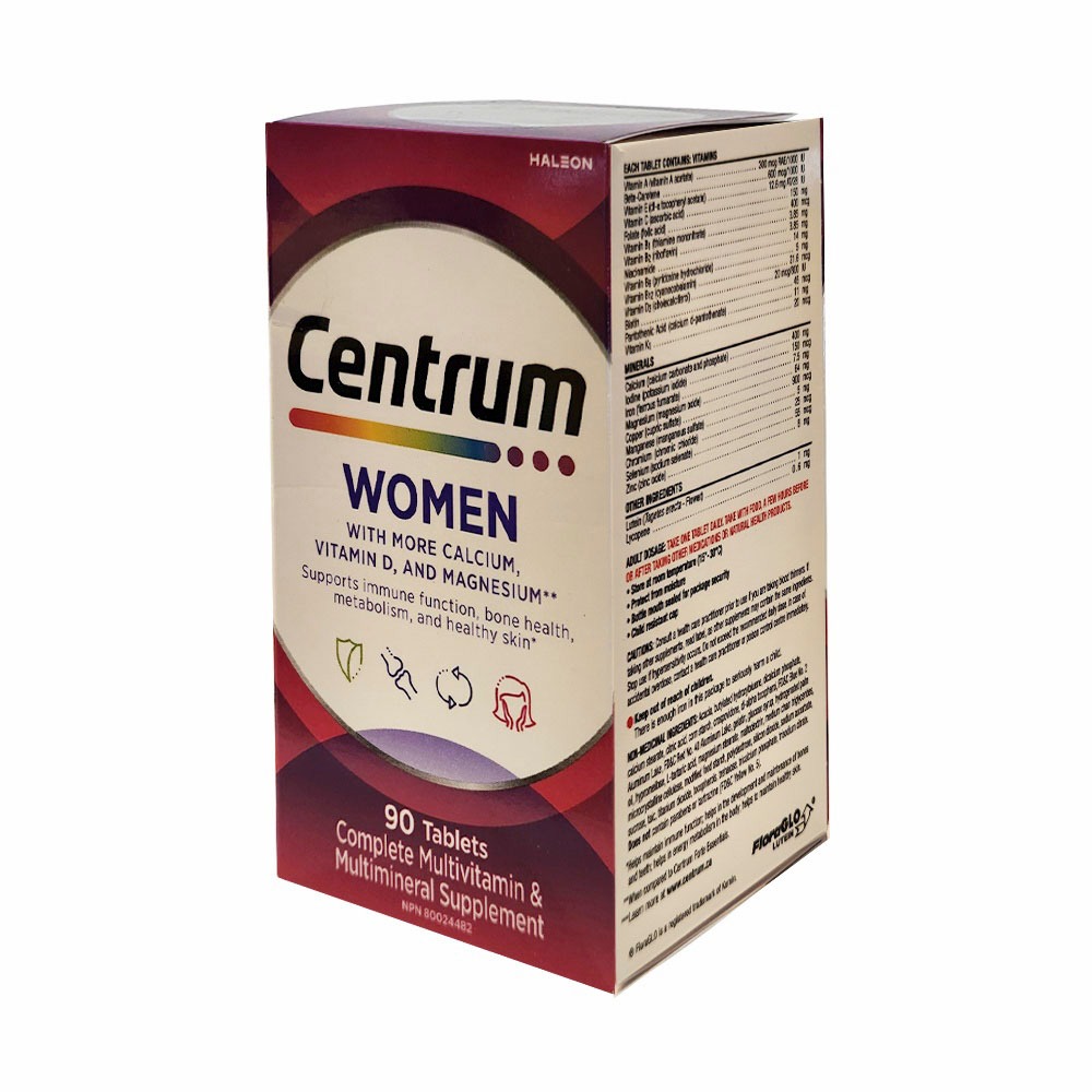 Centrum Women Multivitamin Tablets, 90 Count - Made in USA | Shopee ...