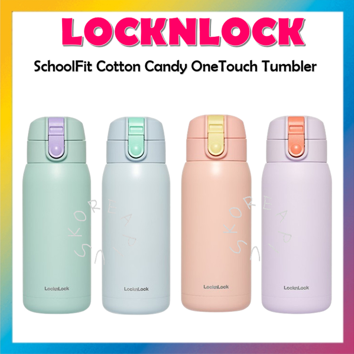 [LocknLock] SchoolFit Cotton Candy OneTouch Tumbler 370ml LHC3233 (Pink ...