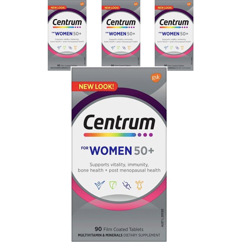 Centrum Women's 50+ Multivitamin, 90 Tablets, Essential Nutrients ...