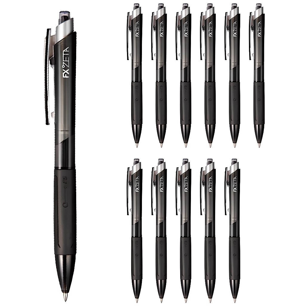 Monami FX ZETA Ballpoint Pen 0.7mm Black 12 pcs | Shopee Philippines