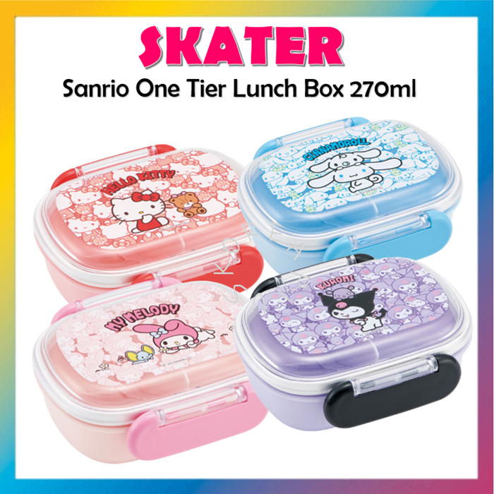 [SKATER] Sanrio One Tier Safe Lunch Box 270ml (Mymelody Kuromi Cinnamoroll Kitty) QAF1AG ...