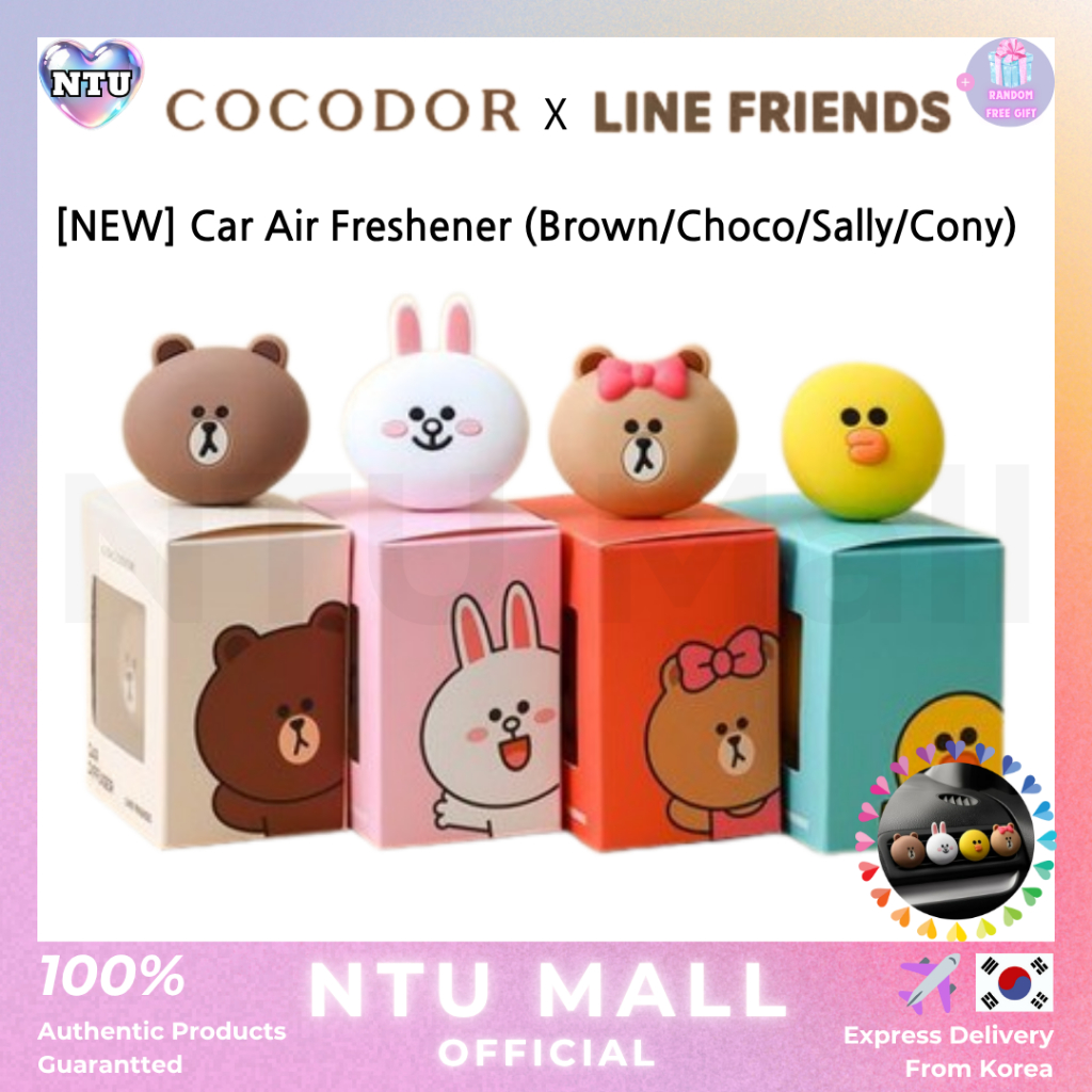 [COCODOR X Line Friends] NEW Car Air Freshener (Brown/Choco/Sally/Cony ...