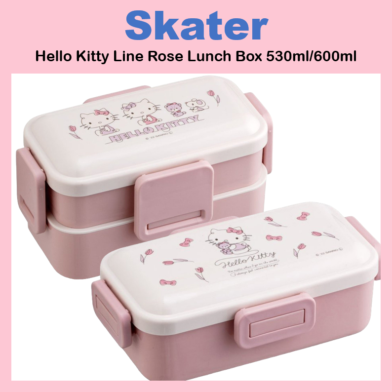 [SKATER] Hello Kitty Line Rose Lunch Box 530ml PFLB6AG, 600ml PFLW4AG ...