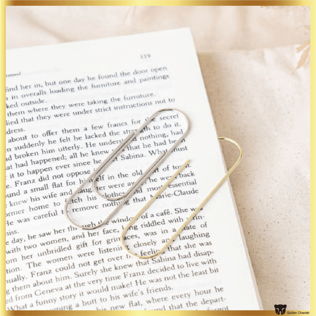 Daiso Office Large Metal Clips 6pcs Set (Gold / Silver) | Shopee ...