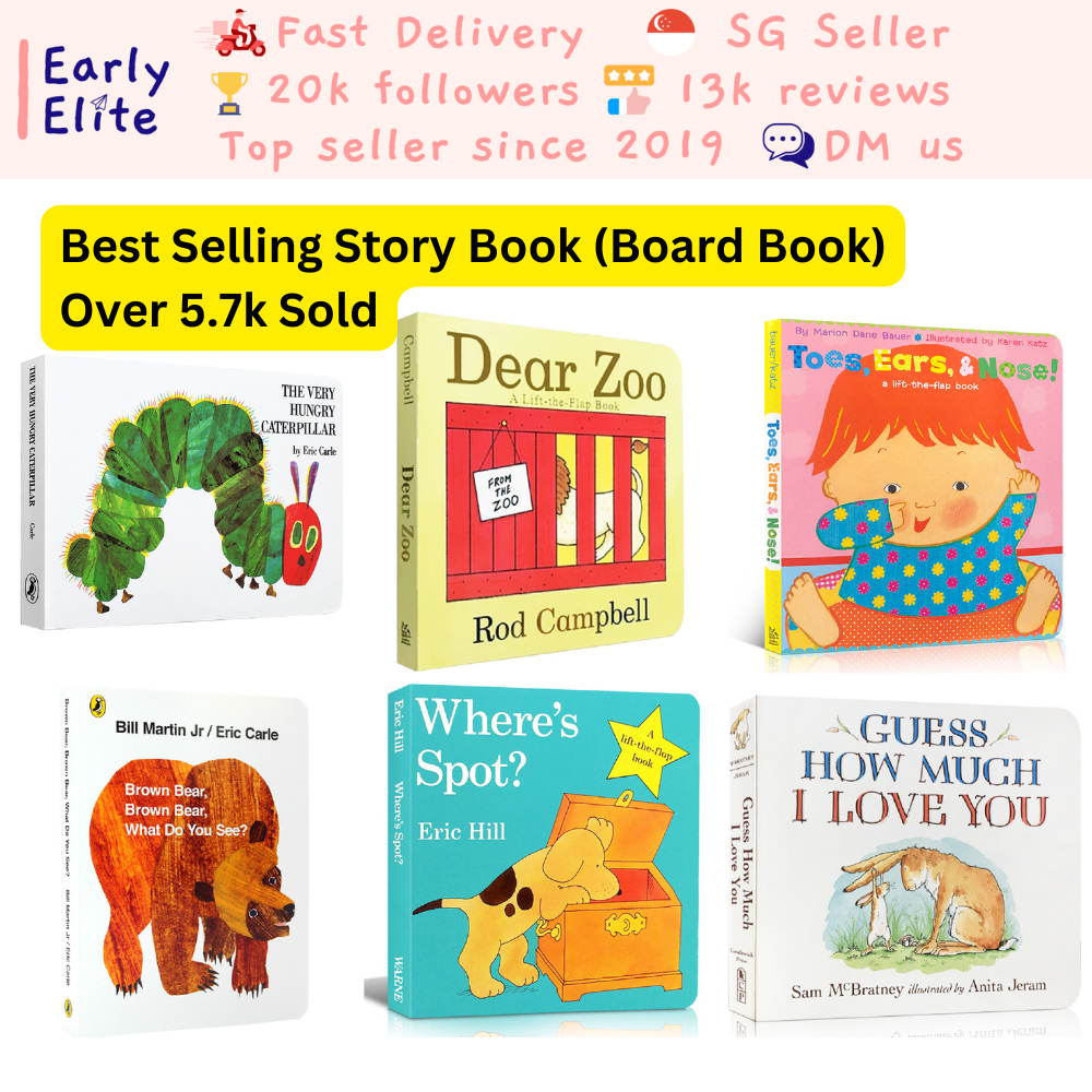Children Book Board Book The Very Hungry Caterpillar Dear Zoo Storybook ...