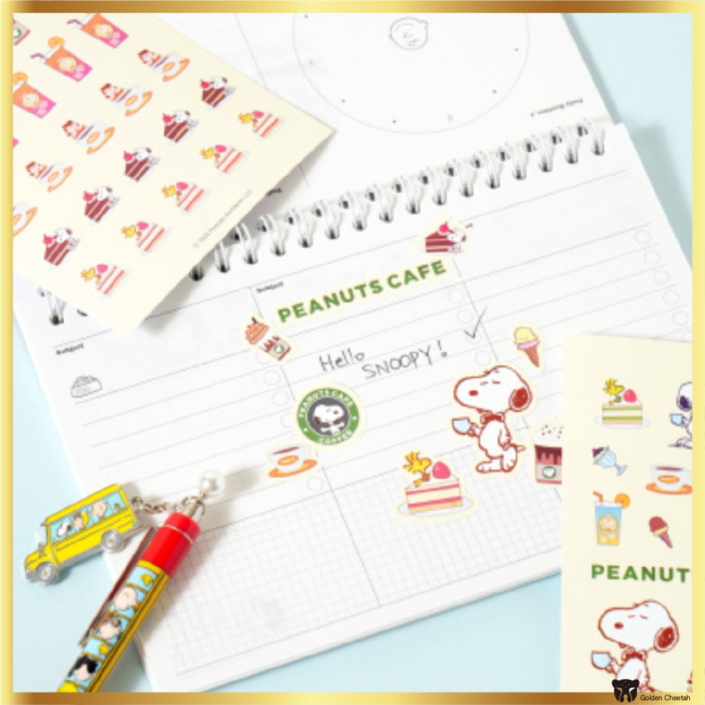 Peanuts Snoopy Theme Stickers Cafe Edition & Convenience Store Edition ...