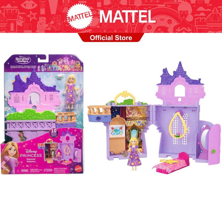 Disney Princess Rapunzel Storytime Stackers Doll House, Small Doll ...