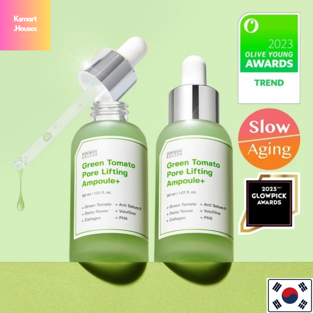 Sungboon Editor Green Tomato Pore Lifting Ampoule 30ml+30ml | Shopee ...