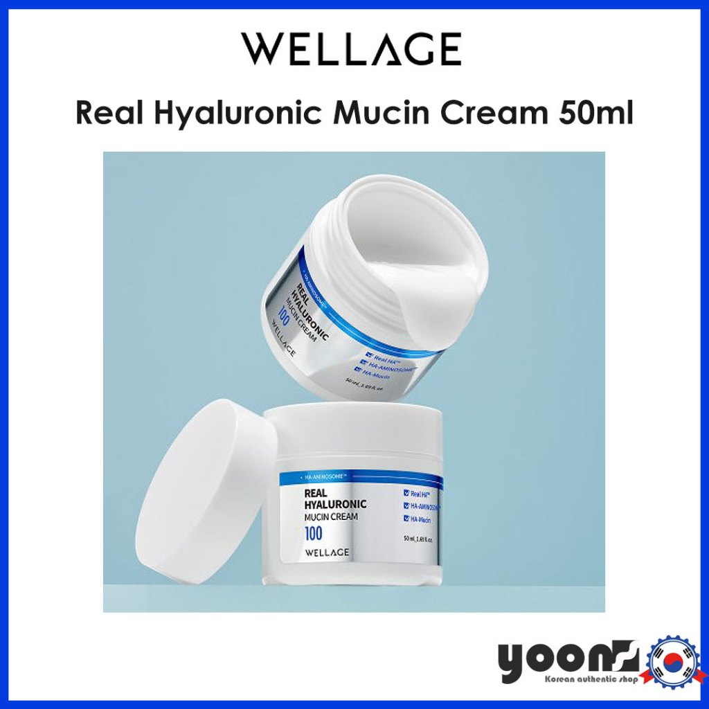 (READY TO SHIP) [WELLAGE] Real Hyaluronic Mucin Cream 50ml_From Korea ...