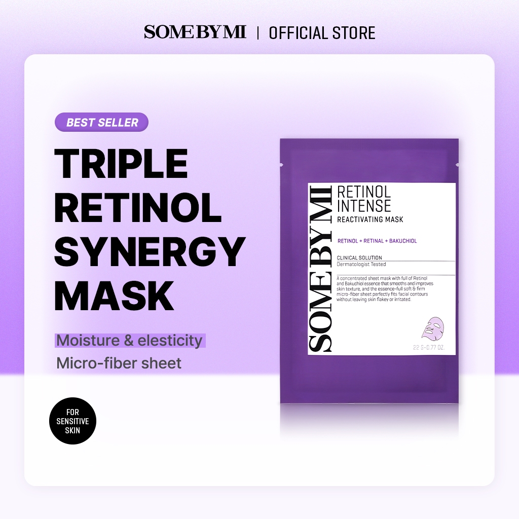 [5EA] SOME BY MI Retinol Intense Reactivating Mask Sheet | Shopee ...