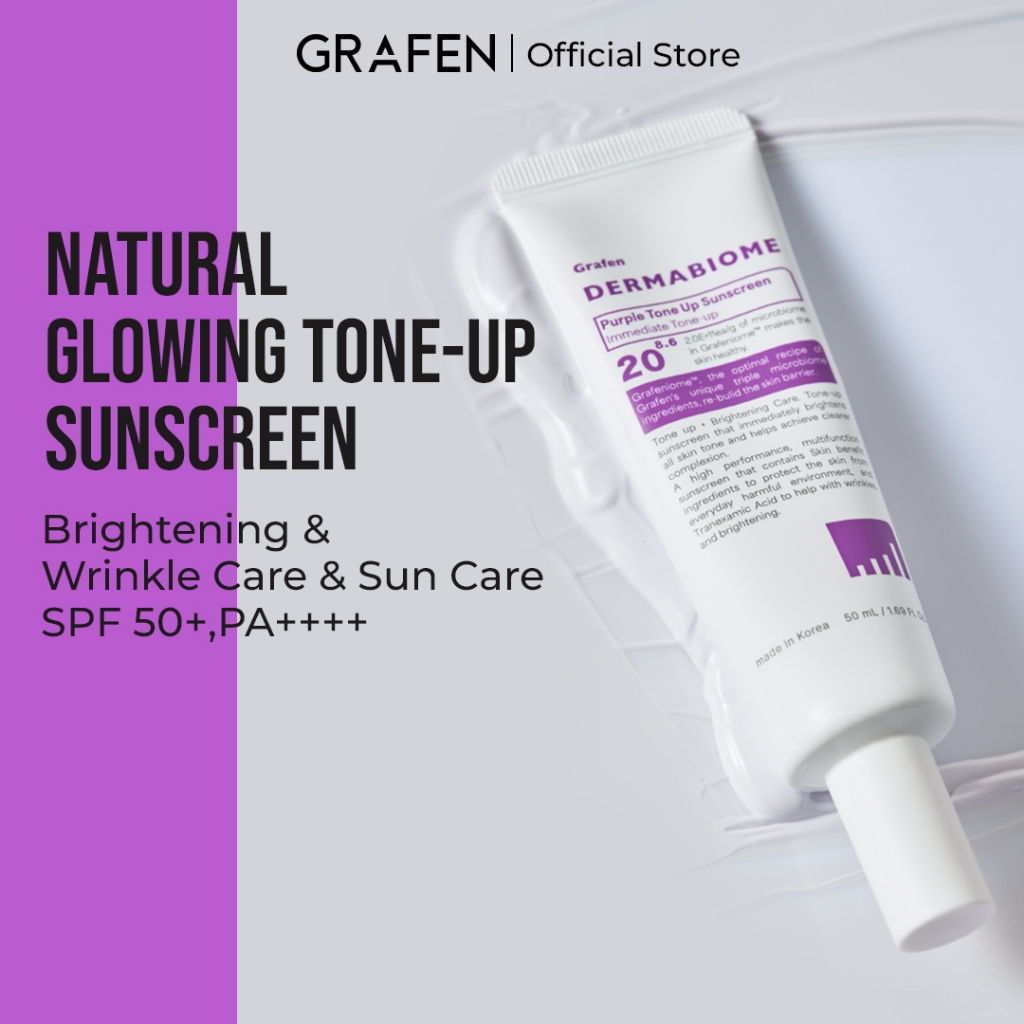 Grafen Dermabiome Purple Tone-up Sunscreen 50ml [SPF50+ , PA++++ / Anti ...