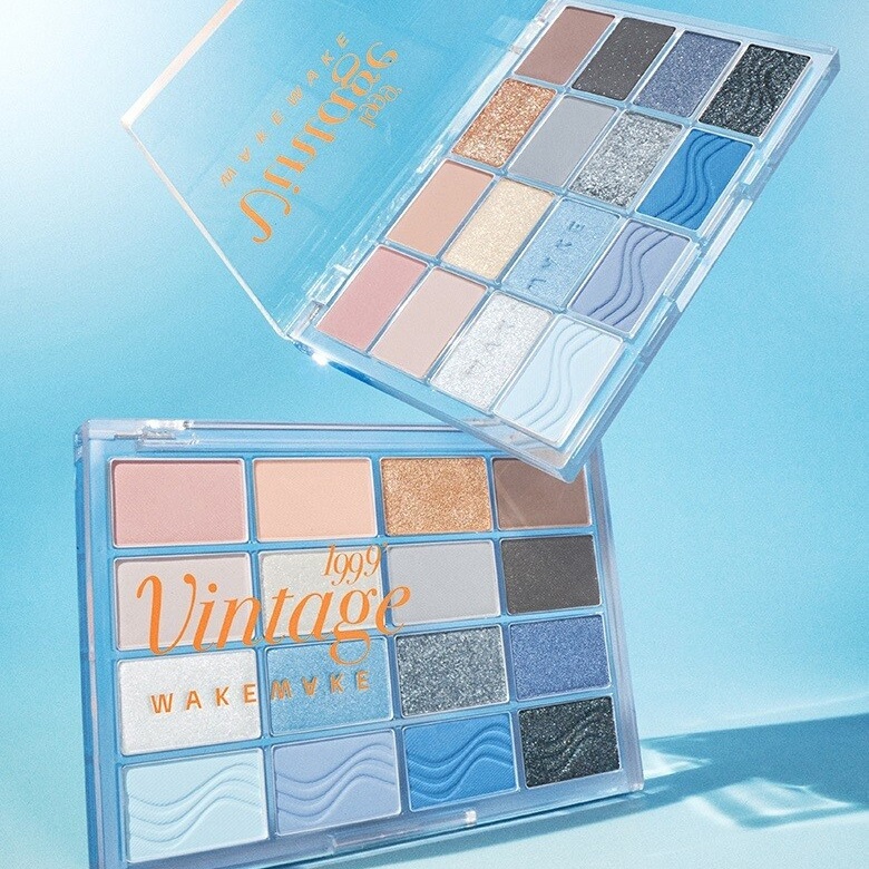 WAKEMAKE Soft Blurring Eye Palette 19 color Eyeshadow korean k beauty ...