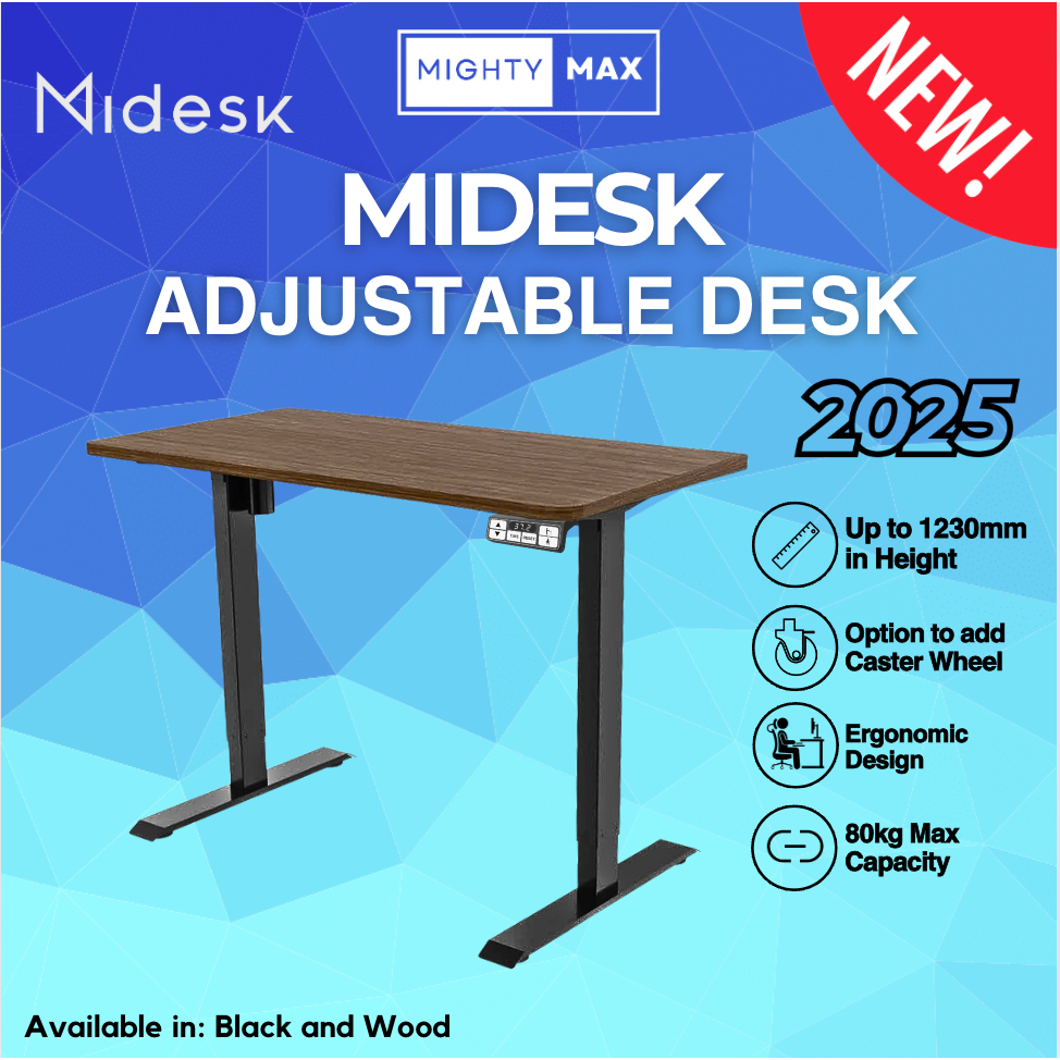 MiDesk Electric Height Adjustable Desk for Ergonomic Office Work/Gaming ...
