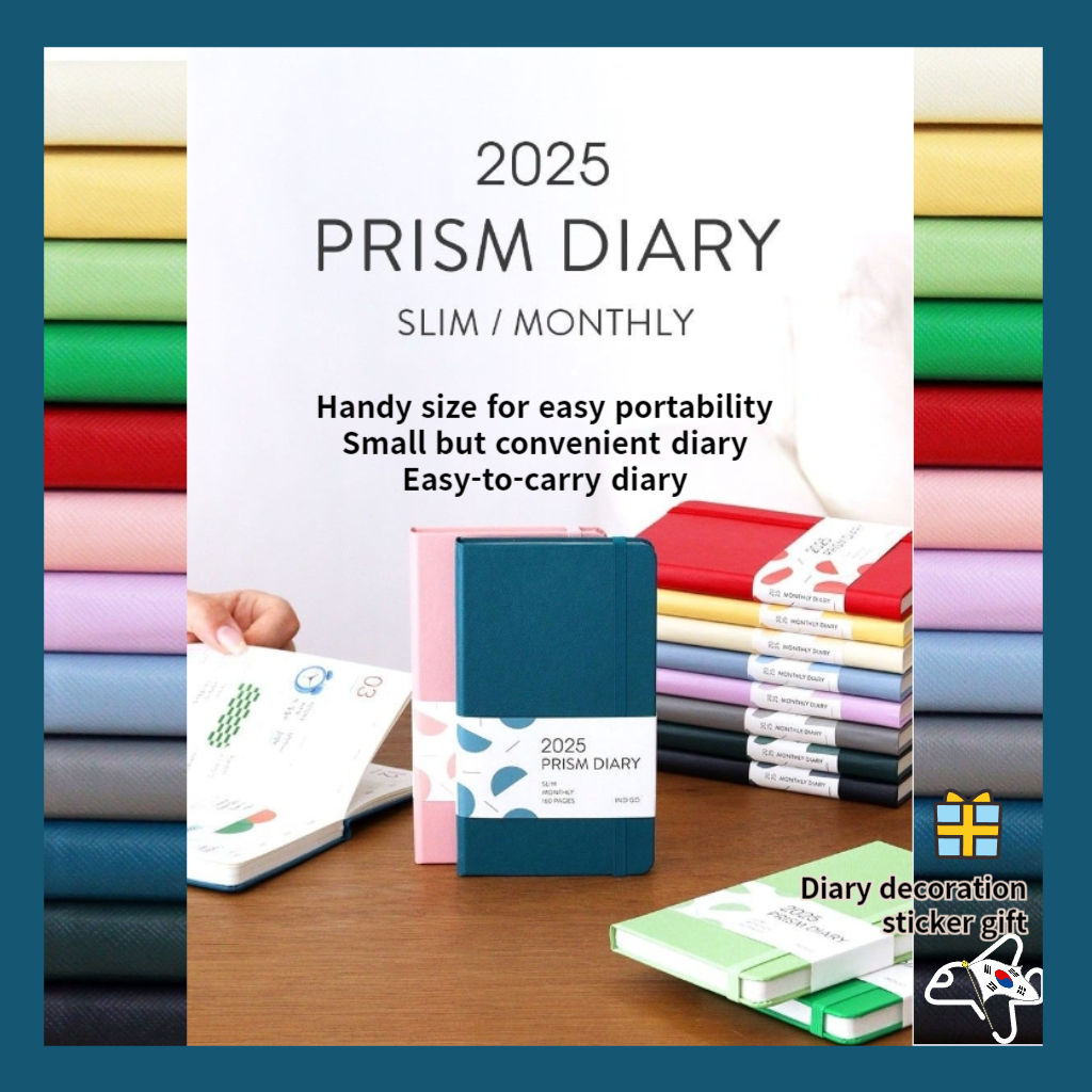INDIGO 2025 DIARY SLIM PRISM DIARY/Prism Slim Monthly Diary/ 2025 Notebook-type diary/Korean ...