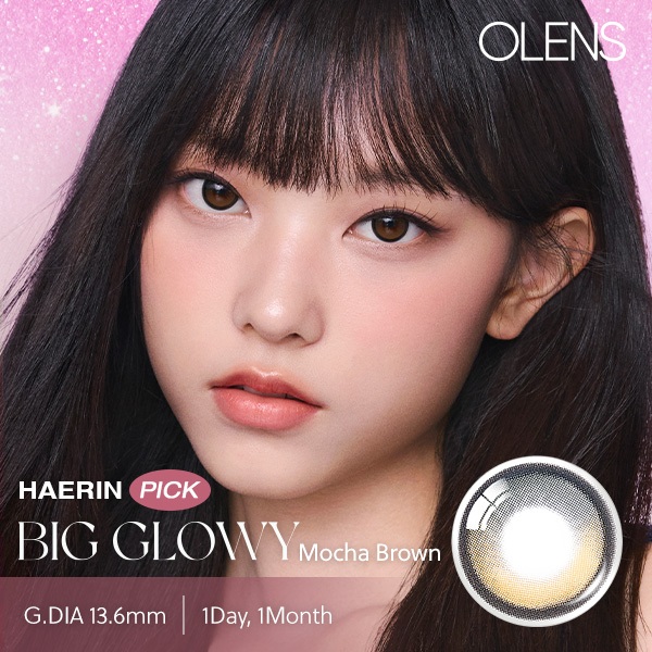 OLENS Official NewJeans Pick Big Glowy Mocha Brown 1Month 2P Contact ...