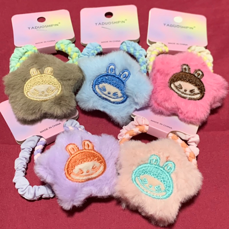 Labubu Furry Hair Tie Set (5Pcs) | Shopee Philippines