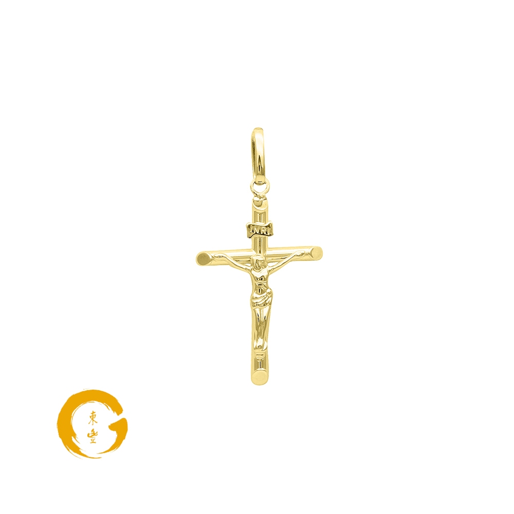 Orient Jewellers 18K Yellow Gold INRI Crucifix Cross Pendant | Shopee ...