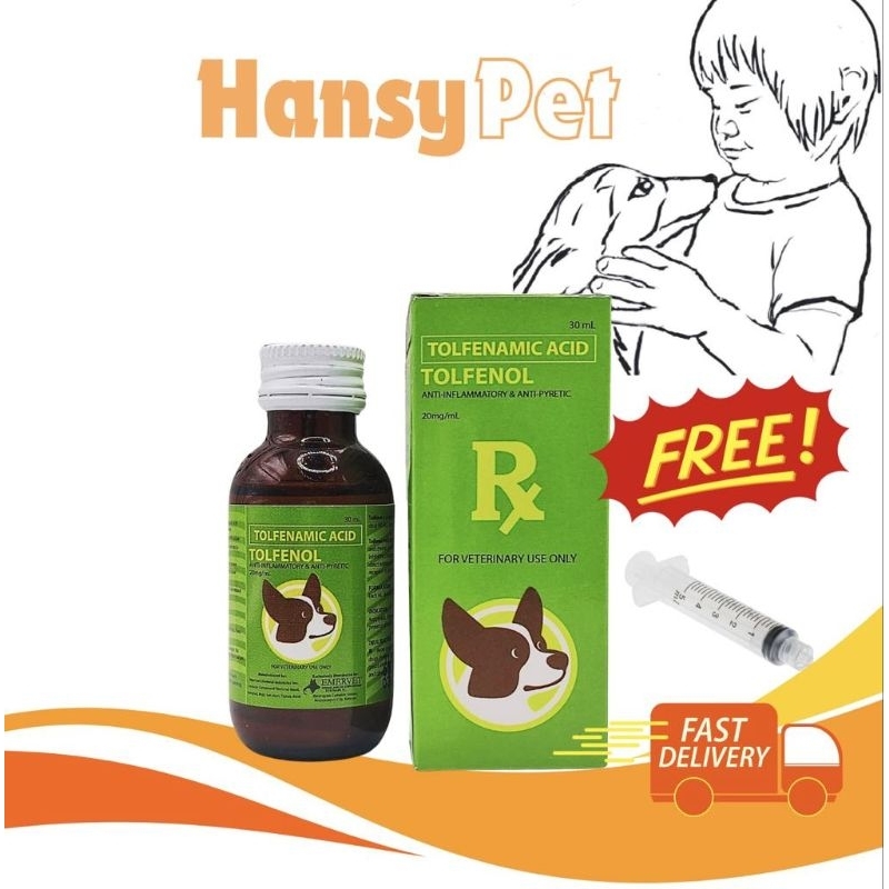 Emervet Tolfenol (Tolfemic Acid) 30ml Anti-Inflammatory for Dogs and ...