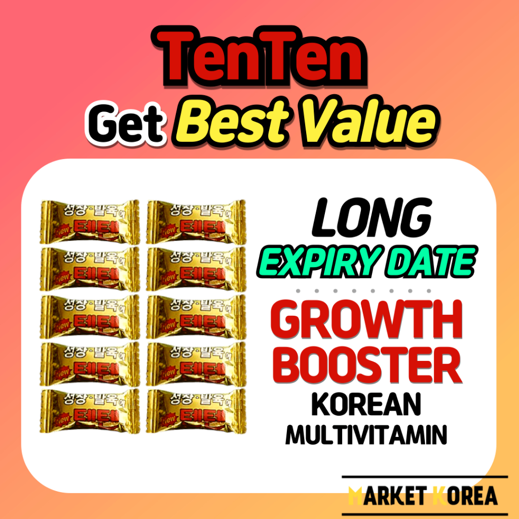 Tenten Chewable Vitamin Tablet 10pcs Korea Kids Multi Vitamin Pharmacy ...