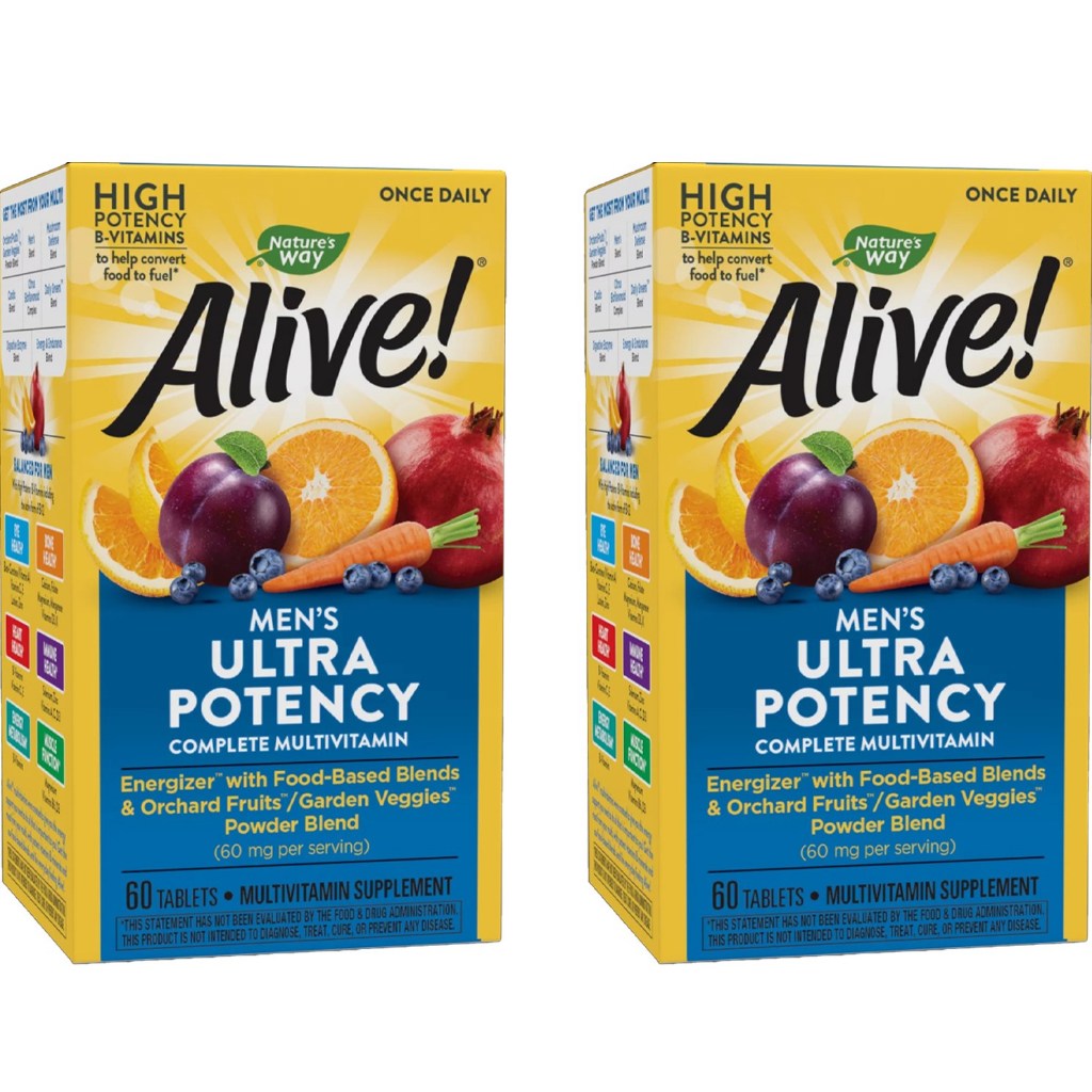 Nature's Way Alive! Ultra Potency Men's Daily Multivitamin with High ...