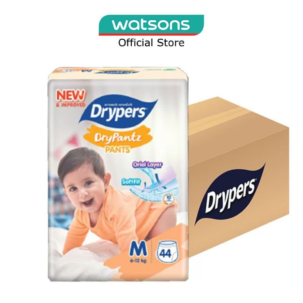 DRYPERS Drypantz Pants M (6-12kg) 44s x 4 (Per Carton) | Shopee Philippines