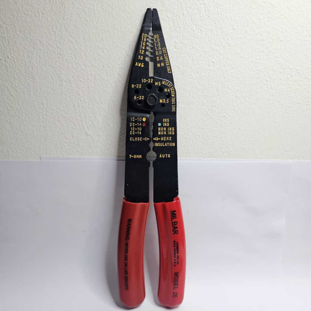 Milbar 2E Insulated and non Insulated Crimping tool with wire stripper ...