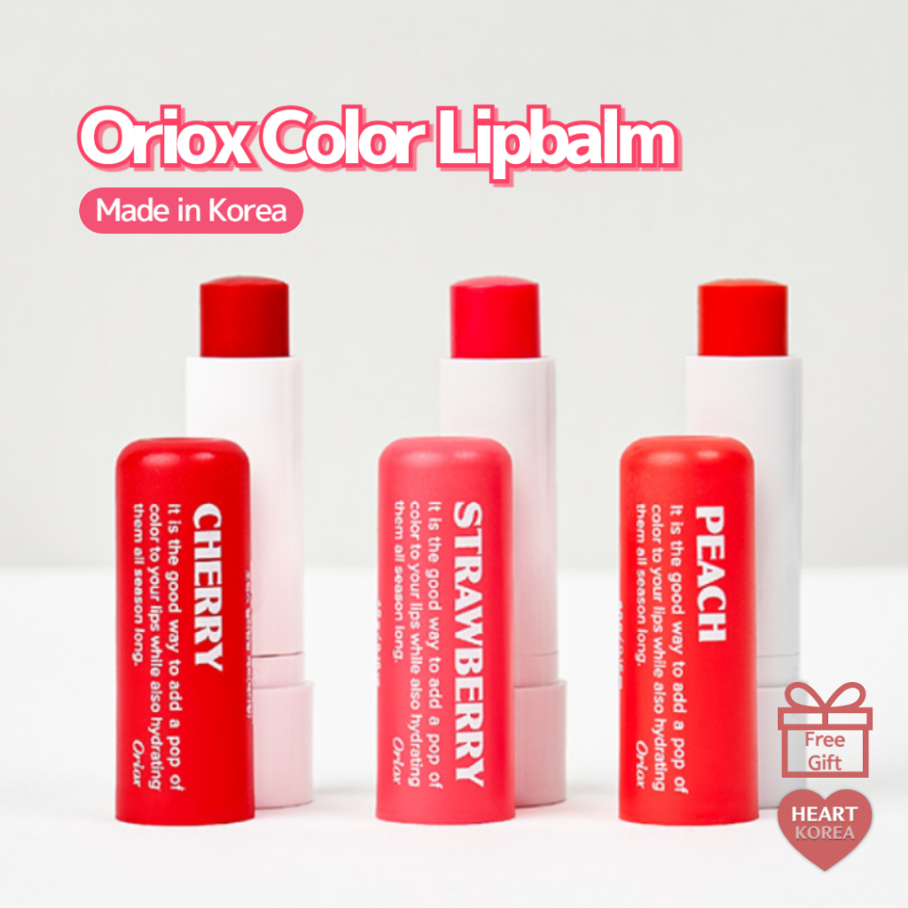 Oriox Color Lip Balm / straberry cherry peach / made in Korea/ korean lip balm | Shopee Philippines