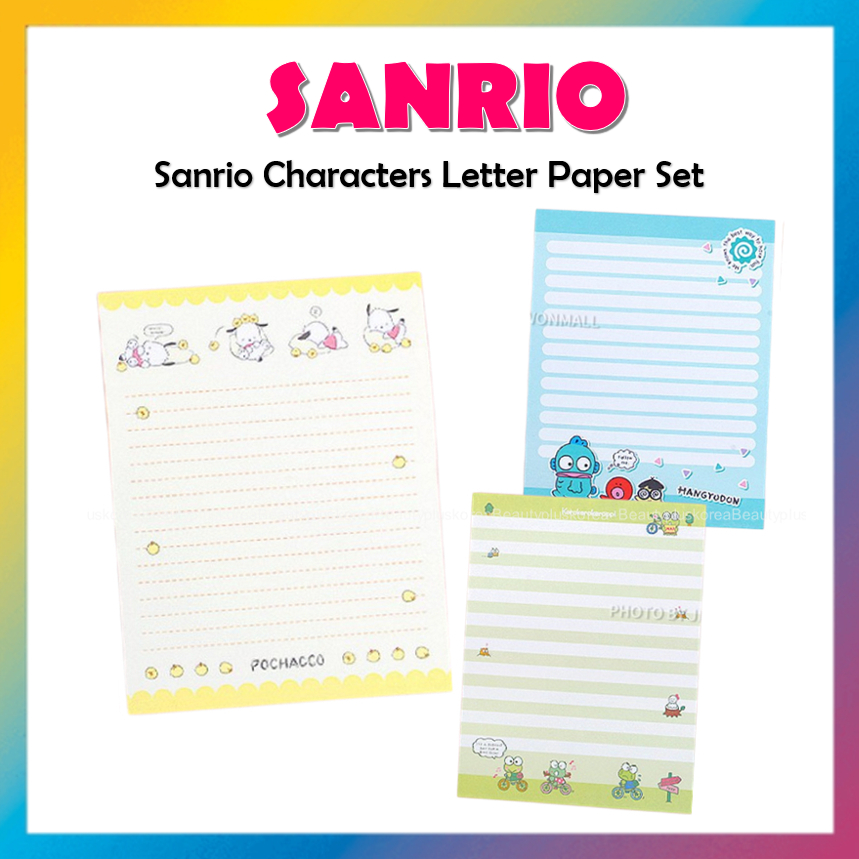 [SANRIO] Sanrio Characters Letter Paper Set (Hangyodon / Pochacco ...