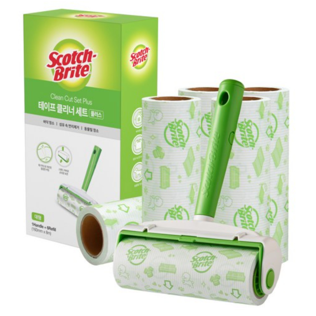 Scotch Bright Clean Cut Tape Cleaner Set Large Starter Pack Handle + 6 ...