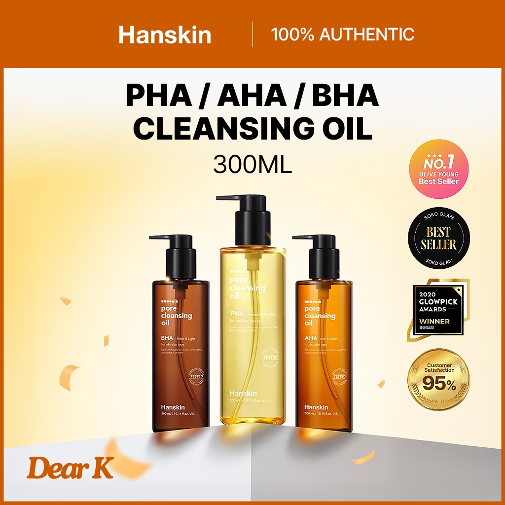 [HANSKIN] Cleansing Oil & Blackhead 300ml | 3Types | PHA | AHA | BHA ...