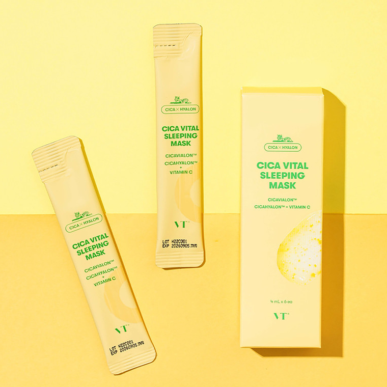 [Korean Skincare]4.8★ BEST VT Cica Vital Sleeping Mask 4 ml 6p /Korean ...