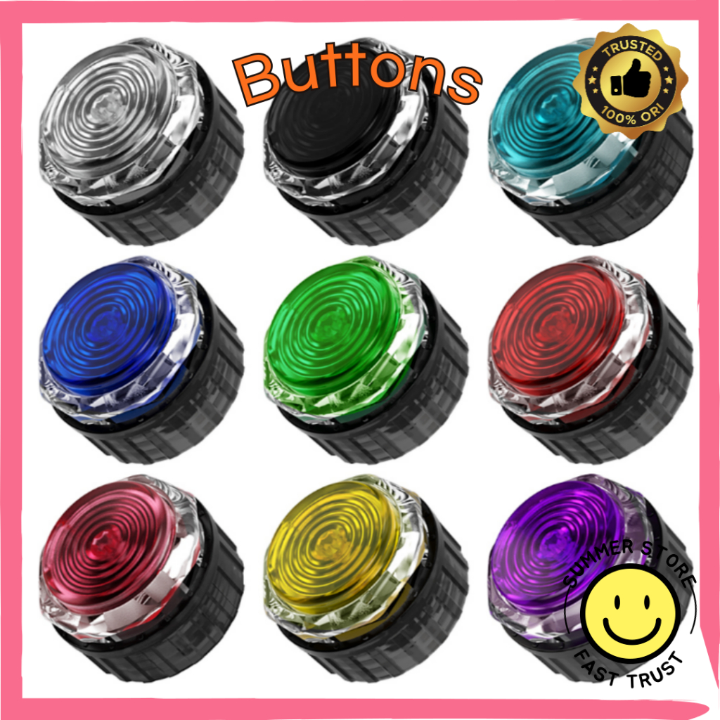 Gamerfinger Buttons HBFS-24/ 30-G3 Clear Screw (24/ 30mm) Tekken Arcade ...