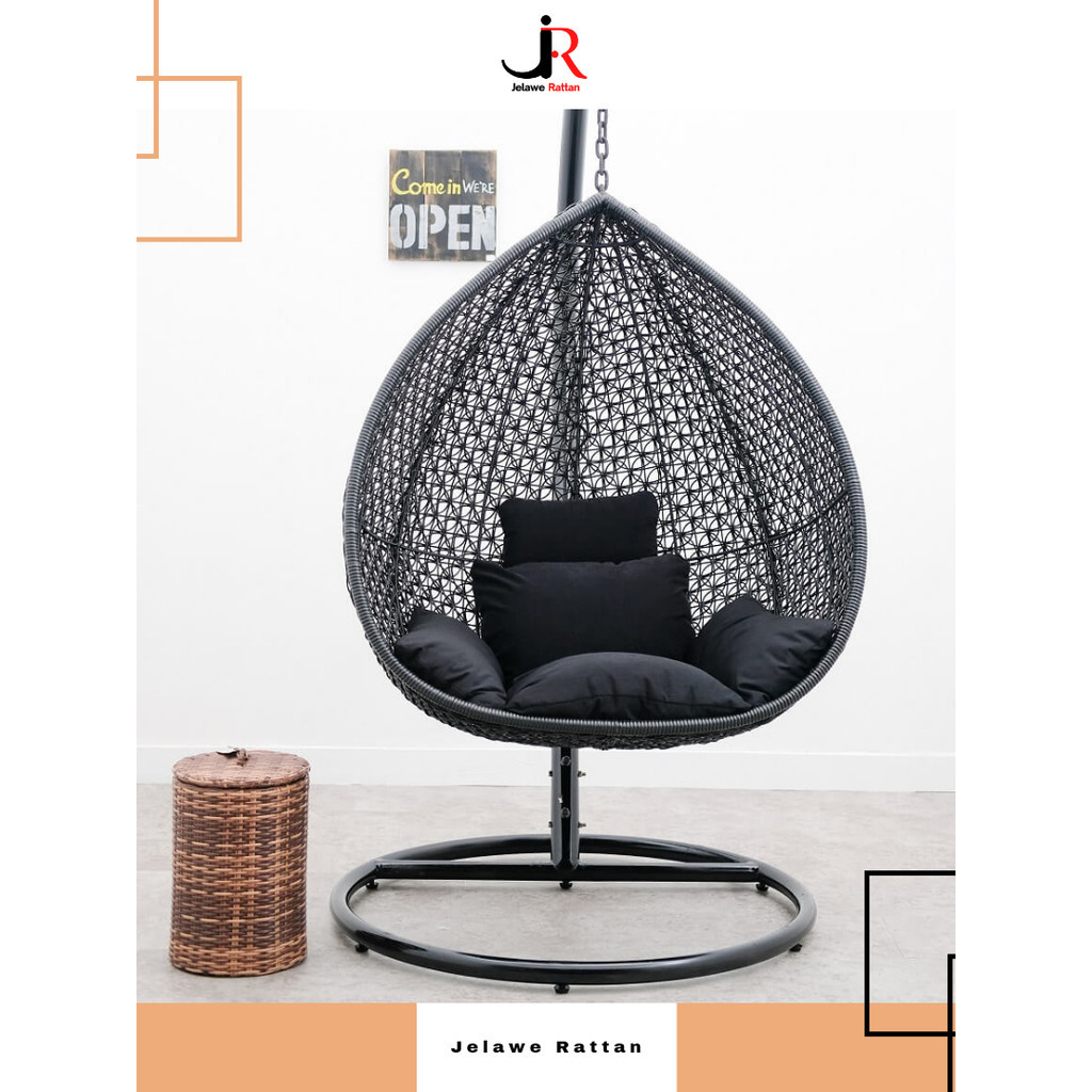 Synthetic Rattan Pear Hanging Swing | Shopee Philippines