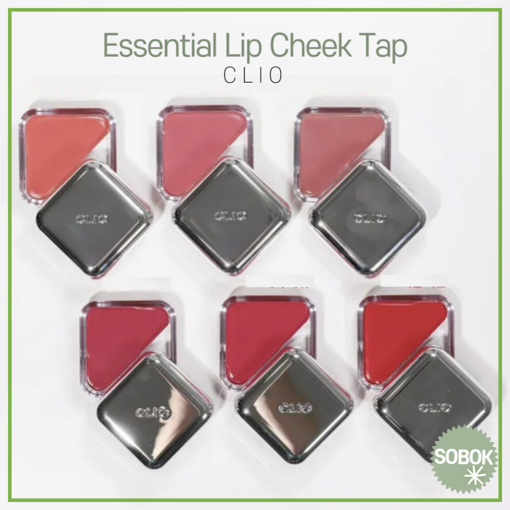 [CLIO] Essential Lip Cheek Tap 6 colors color balm blusher lip tint ...