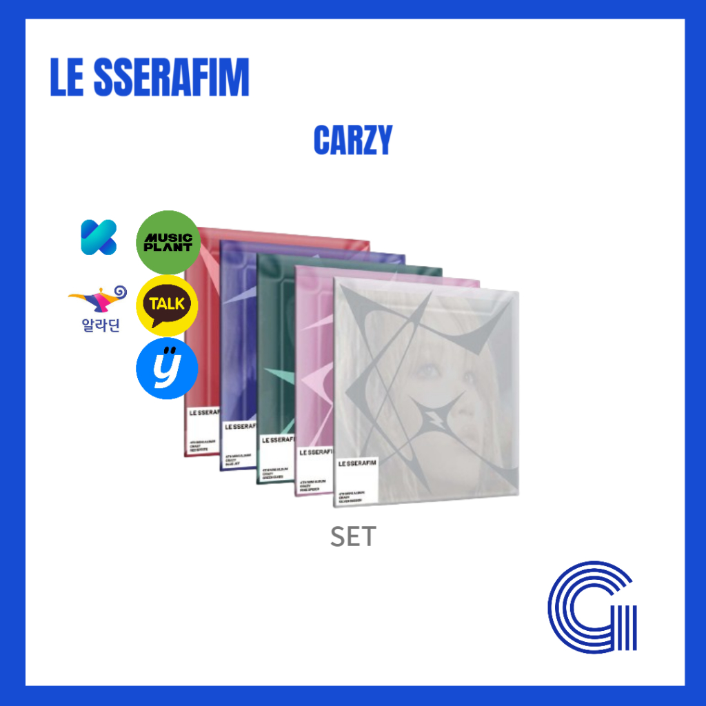 LE SSERAFIM - 4th Mini Album 'CRAZY' [COMPACT ver.][5 types SET ...