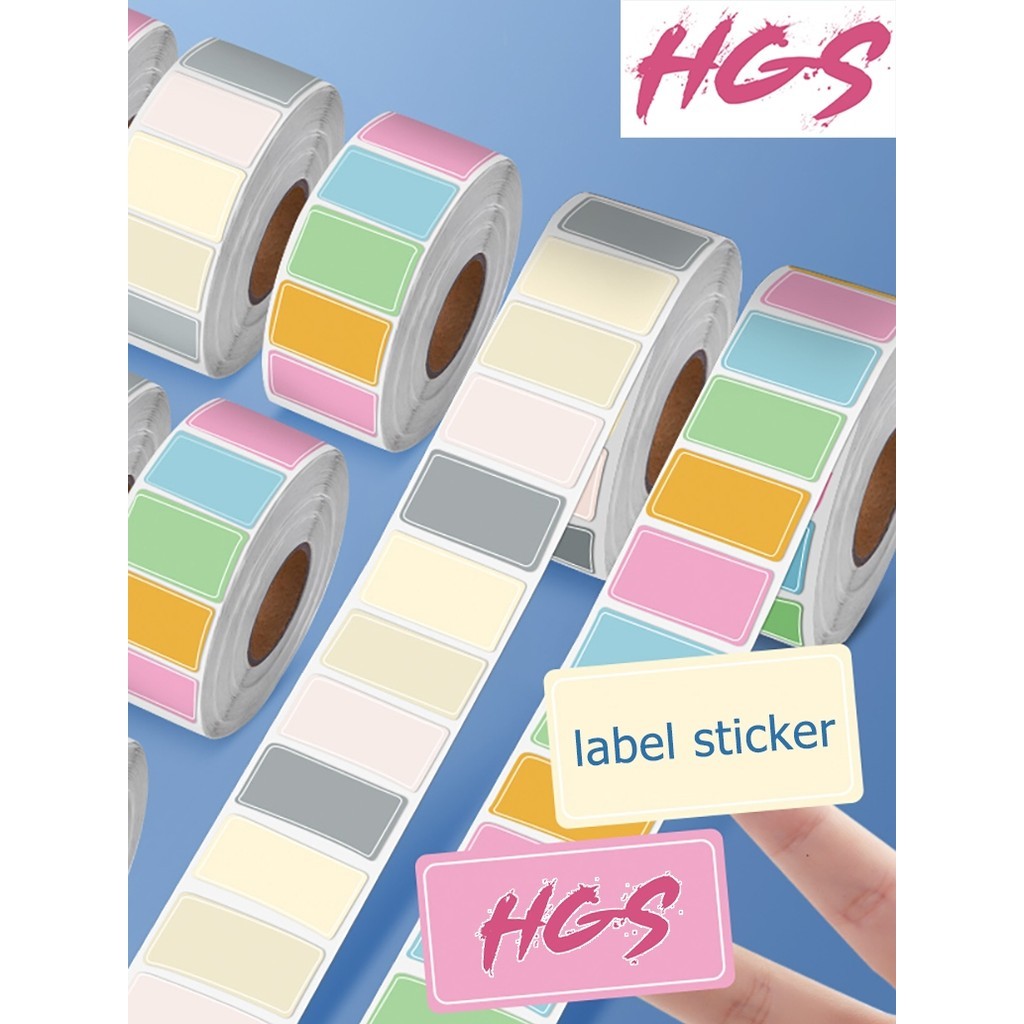 HGS 500pcs/roll Name Stickers Label Stickers Items Marked Blank Sticker ...