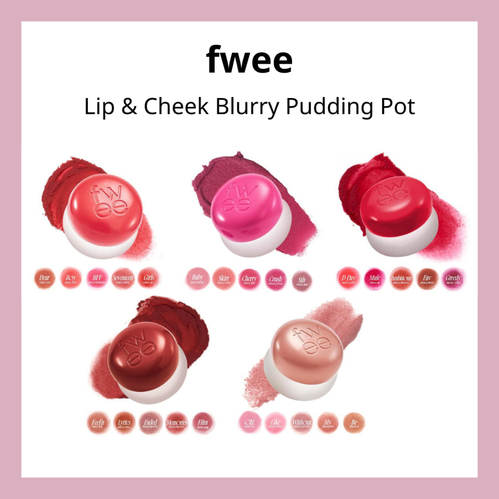 ️FWEE Lip & Cheek Blurry Pudding Pot 30 colors | Shopee Philippines