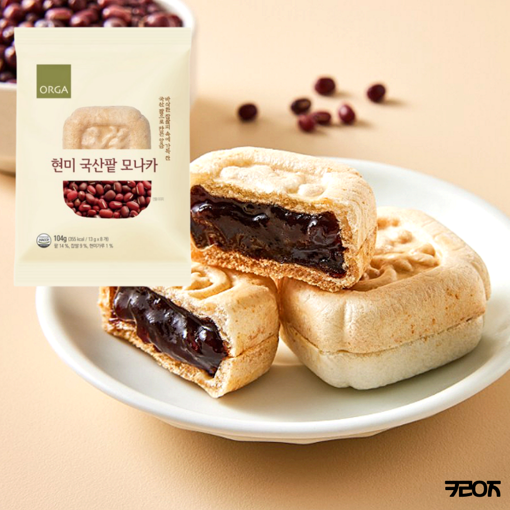 [ORGA] Brown Rice Monaka, Healthy Korean Snack with Korean Red Bean ...