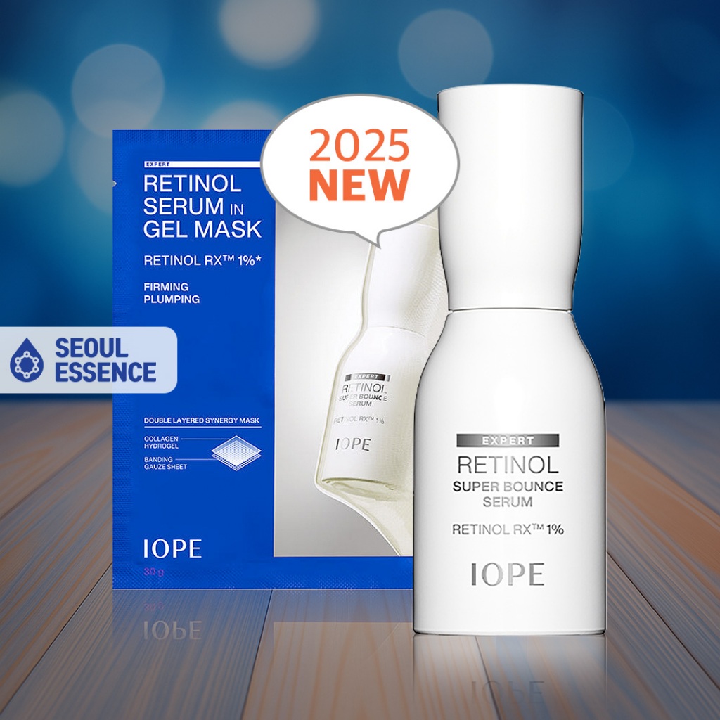 IOPE Retinol Super Bounce Serum / In Gel Mask 30g - Retinol 4X 1%, Skin ...