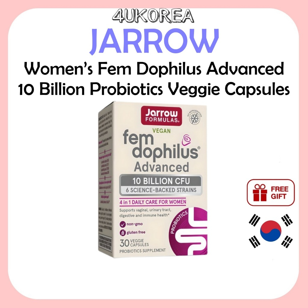 JARROW Women’s Fem Dophilus Advanced 10 Billion Probiotics Veggie ...