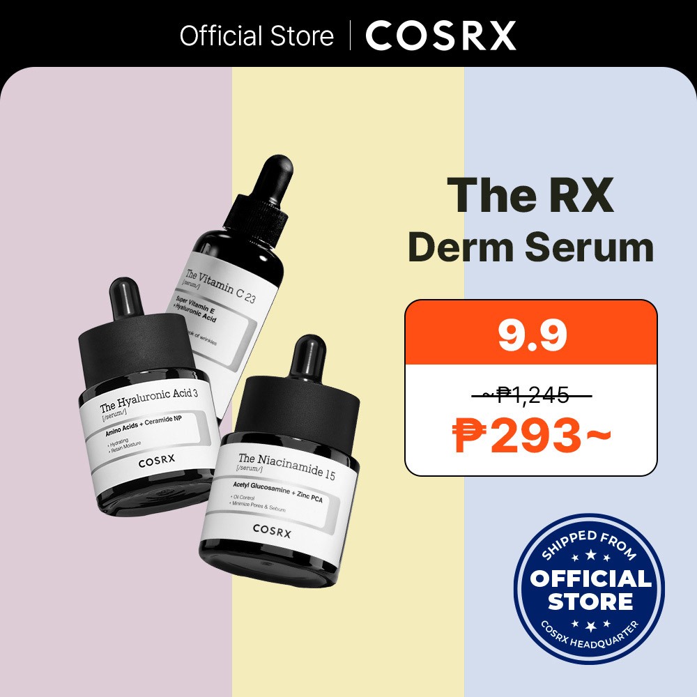 [COSRX OFFICIAL] The RX – Derm serums (20ml), The Niacinamide 15, The Vitamin C 23, The Vitamin ...