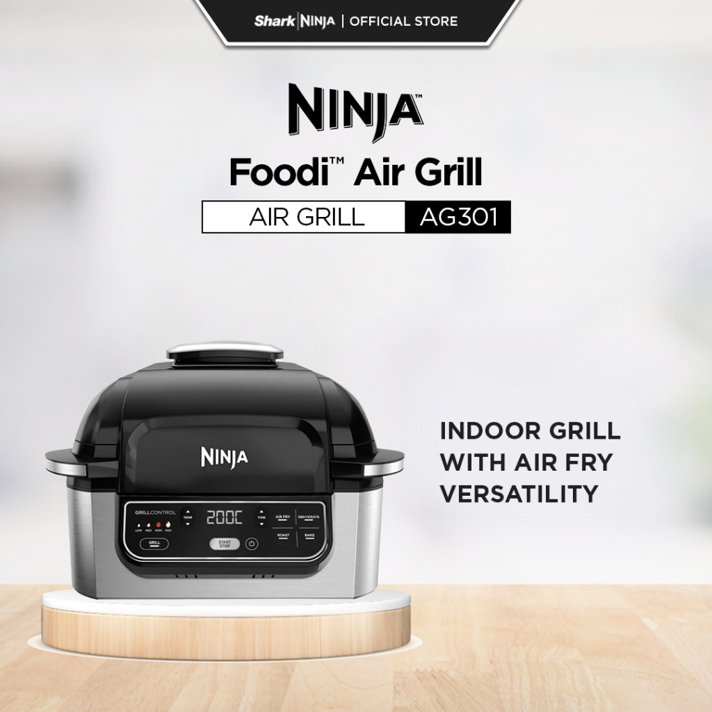 Ninja Foodi 5 in 1 Indoor Electric Grill with Air Fry, Roast, Bake & Dehydrate, Ninja Grill ...