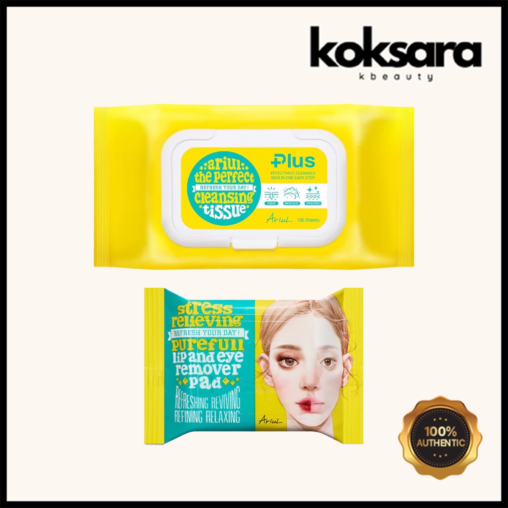 ariul the perfect cleansing tissue plus 100ea, lip and eye remover pad ...