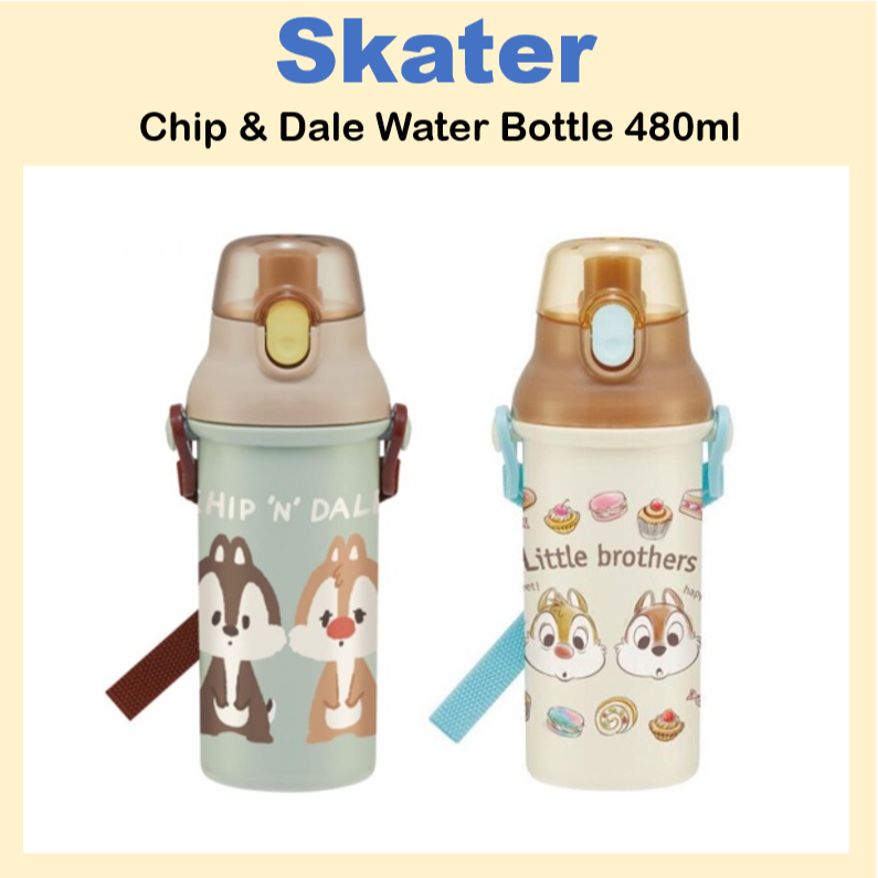 [SKATER] Chip & Dale Plastic Water Bottle 480ml, Antibacterial+Disney Made in Japan | Shopee ...