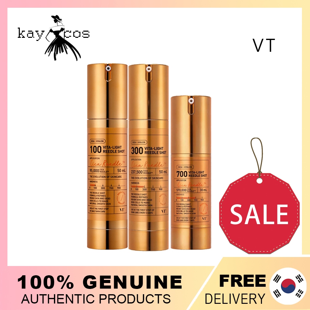 [VT] VITA-LIGHT REEDLE SHOT 100 /300/700 50ml Brightening, UK Vitamin C Serum, Vitamin B3(5% ...