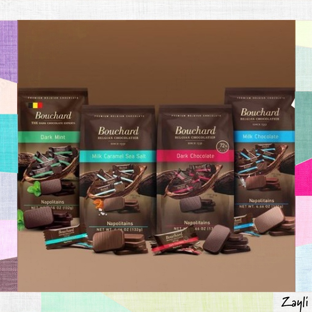 [Bouchard] Neapolitan Belgian Chocolate 132g｜Milk / Dark / Caramel ...