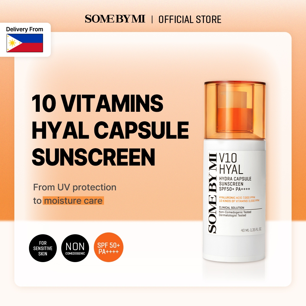 SOME BY MI OFFICIAL V10 Hyal Hydra Capsule Sunscreen SPF50+ PA++++ 40ml ...