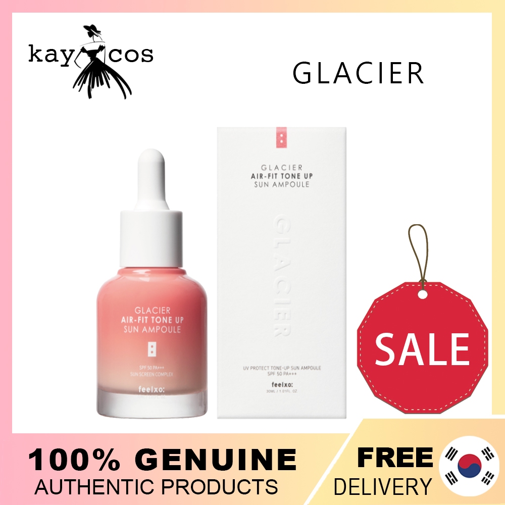 feelxo Glacier Air Fit Tone Up Sun Ampoule SPF 50 PA+++ 30ml | Shopee ...